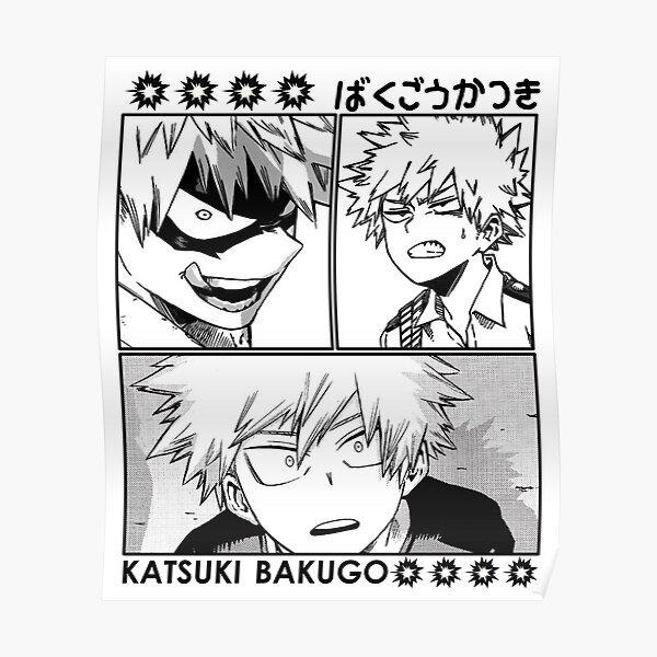 "Katsuki Bakugo, My hero Academia Manga" Poster for Sale by ...