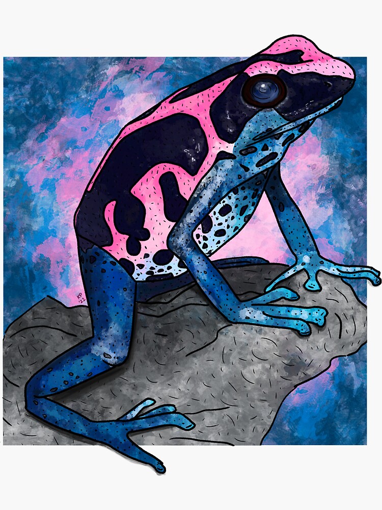 "Trans Poison Dart Frog Transgender Pride" Sticker for Sale by ...