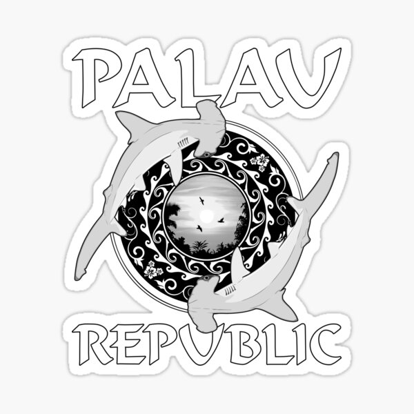 "Palau hammerheads" Sticker by NicGrayGraphic | Redbubble