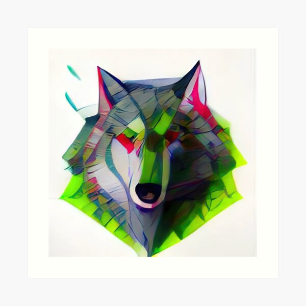 "Wolf in a cubist style" Art Print for Sale by tanasi | Redbubble