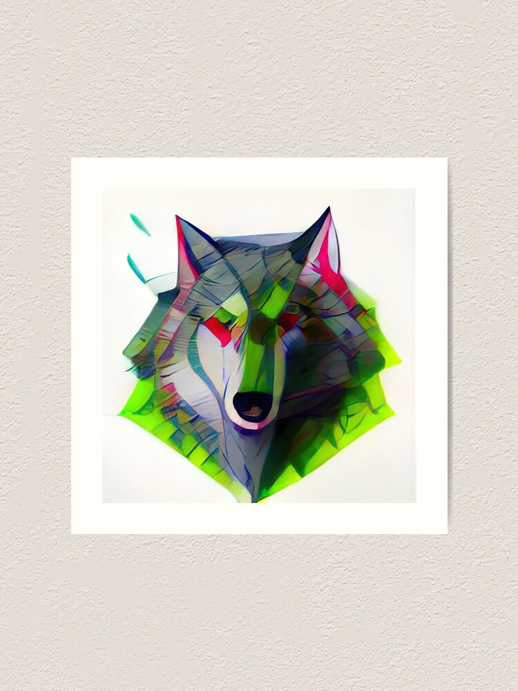 "Wolf in a cubist style" Art Print for Sale by tanasi | Redbubble