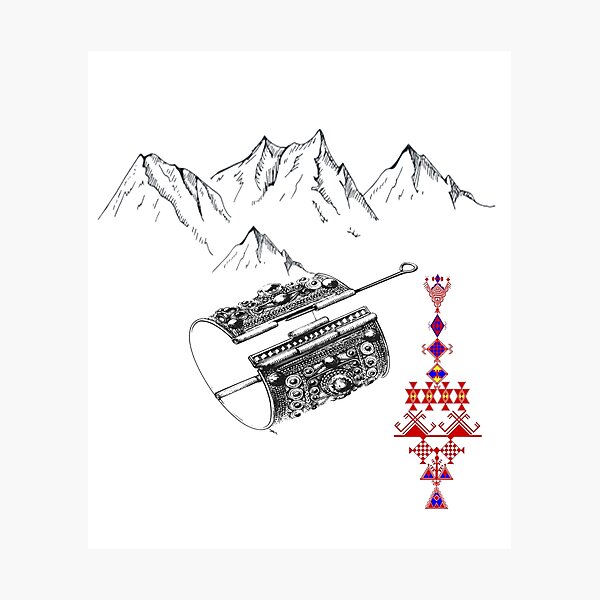 Impression photo « Motifs kabyles berbère Amazigh art original Couvre ...