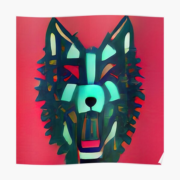 "Wolf in a cubist style" Poster for Sale by tanasi | Redbubble