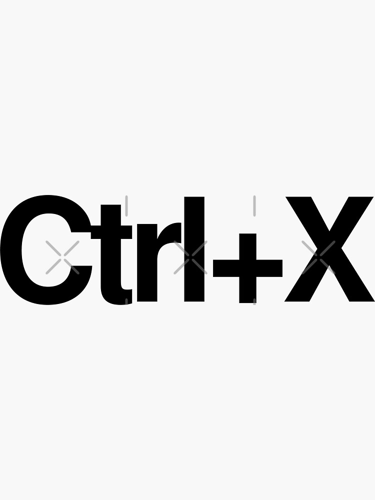"Ctrl+X" Sticker by carlostv | Redbubble
