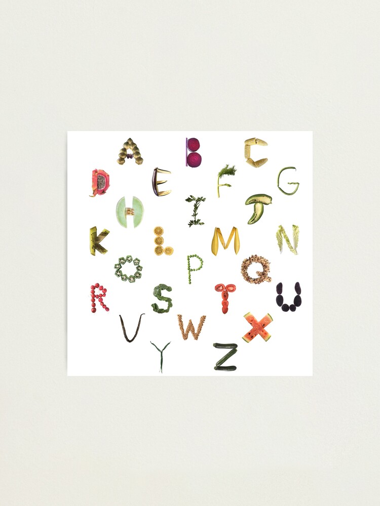 "Food Alphabet - Fruits, Grains & Veggies - Phonetic Alphabet ...