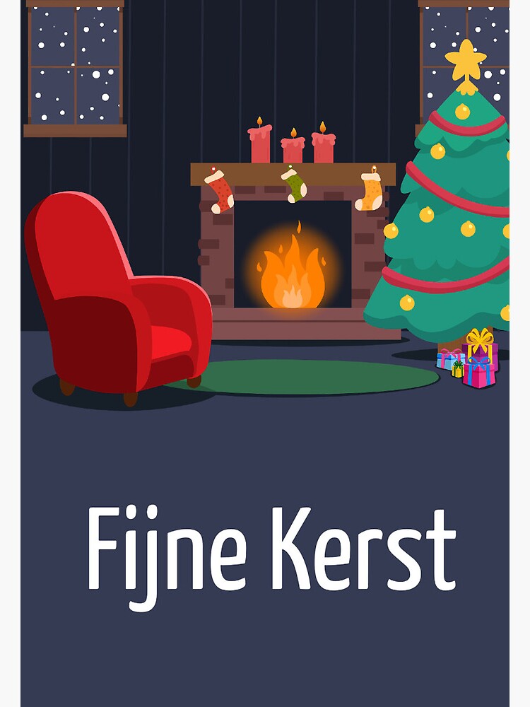 "Dutch Christmas card with Christmas greeting in Dutch language ...