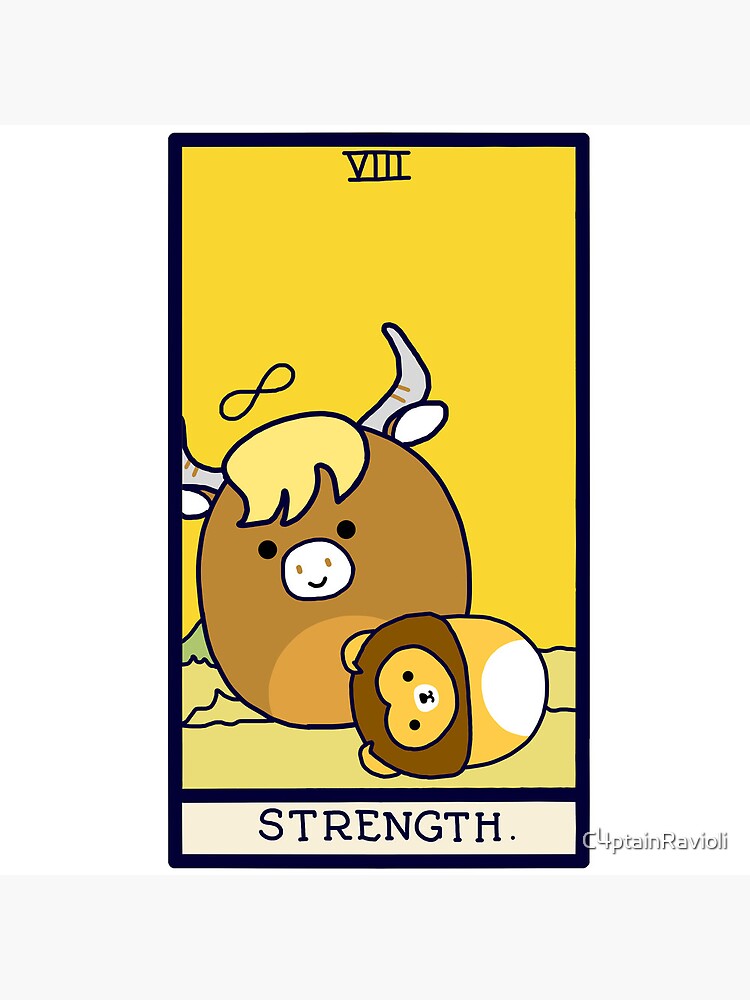 "Major Arcana Squishy Bull Strength" Poster for Sale by C4ptainRavioli ...