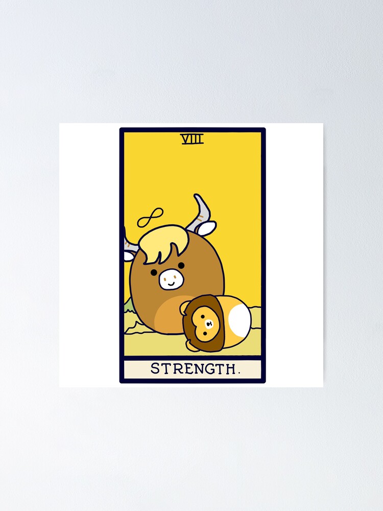 "Major Arcana Squishy Bull Strength" Poster for Sale by C4ptainRavioli ...