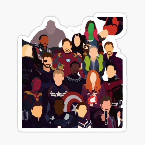 "mcu characters" Sticker by marvelposters | Redbubble