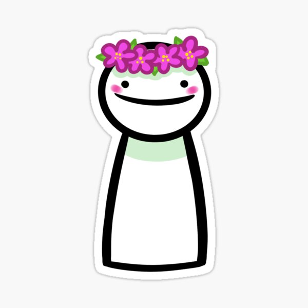 "Dream blob with flower crown " Sticker by Vixydraws | Redbubble