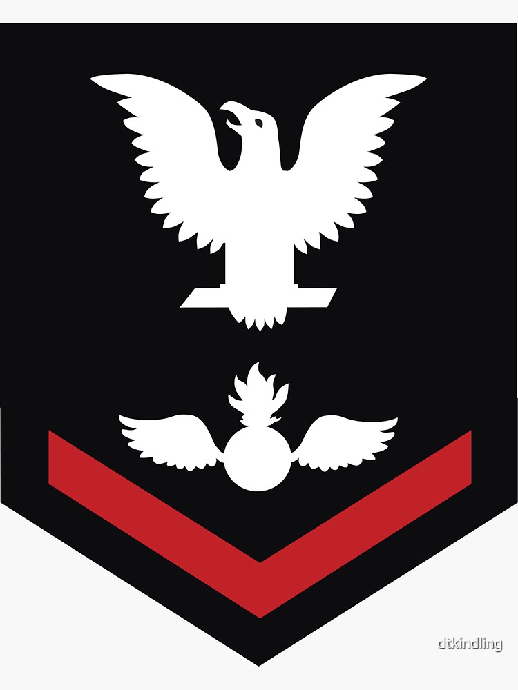 "AO3 Aviation Ordinanceman Third Class" Sticker for Sale by dtkindling ...