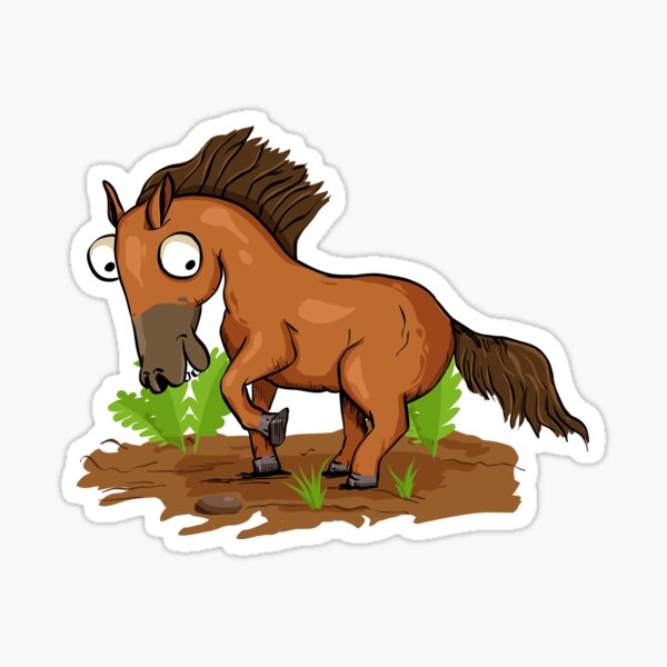"Funny horse" Sticker by KseniaDr | Redbubble