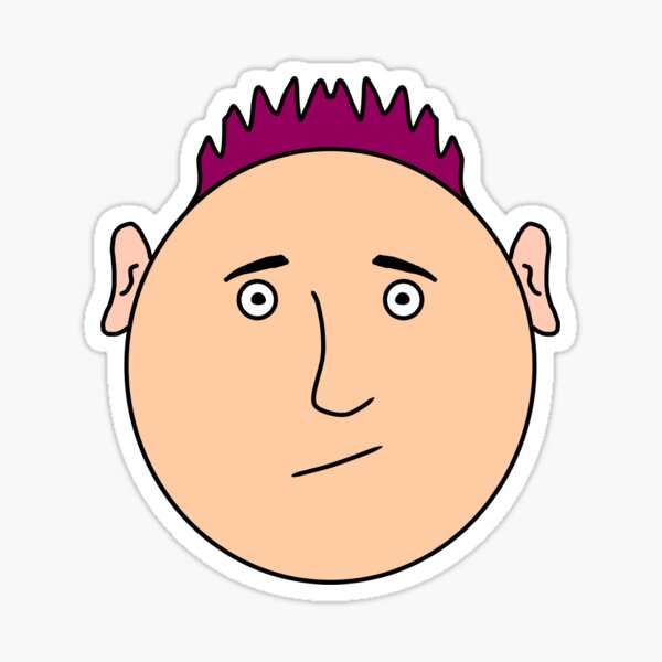 "Rocking boy - Cartoon Face " Sticker by Tstore24 | Redbubble