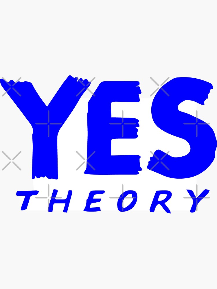"Yes Theory Blue" Sticker for Sale by Alice Greenland | Redbubble