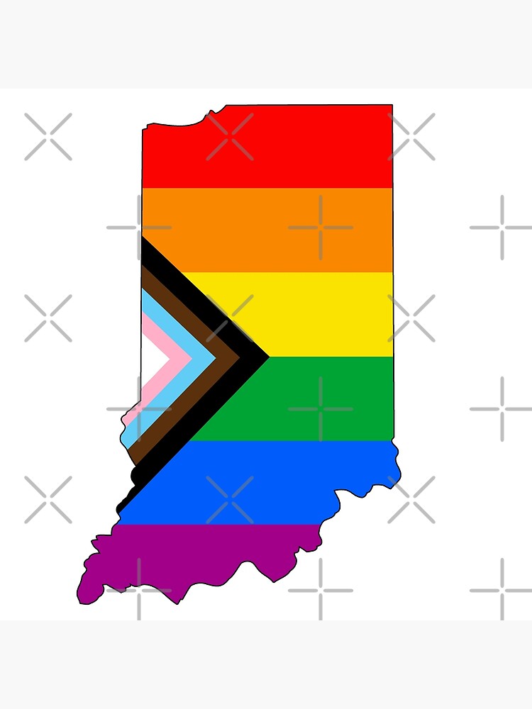 "Indiana Progress Pride" Poster for Sale by Gayesthetic | Redbubble