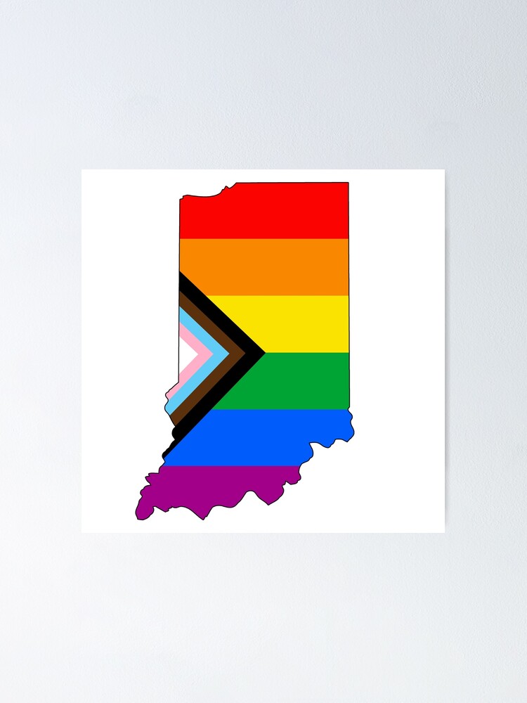 "Indiana Progress Pride" Poster for Sale by Gayesthetic | Redbubble