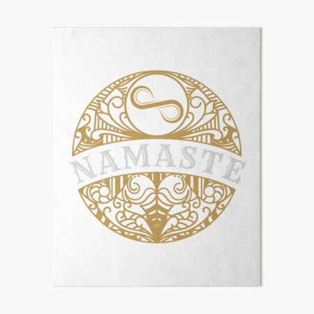 "Namaste and Infinity symbol, spiritual" Art Board Print by ...