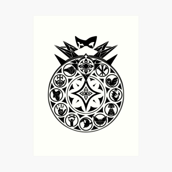 "Genshin Impact Fatui Harbingers- Black" Art Print by TeyvatTailor ...