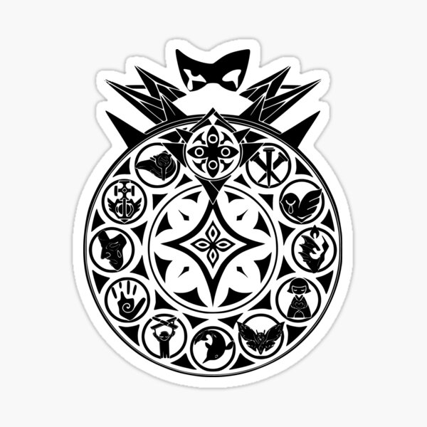 "Genshin Impact Fatui Harbingers - Schwarz" Sticker von TeyvatTailor ...