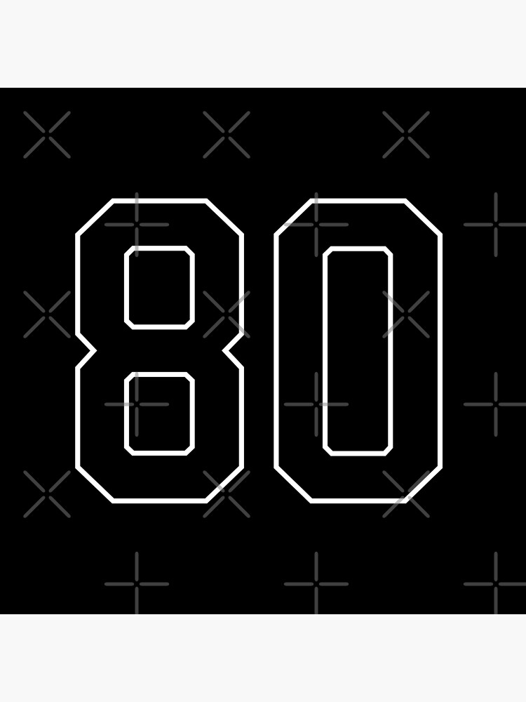 "Black Number 80 lucky sports jersey eighty" Poster for Sale by ...