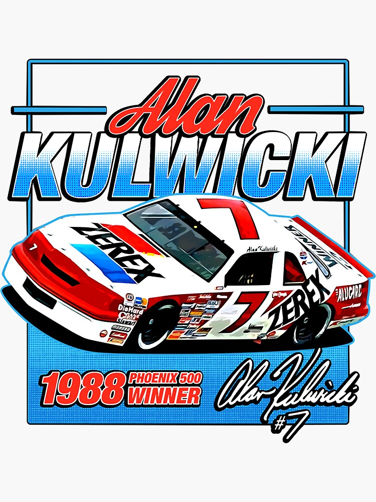 "Alan Kulwicki Nascar champion classic retro style" Sticker by ...