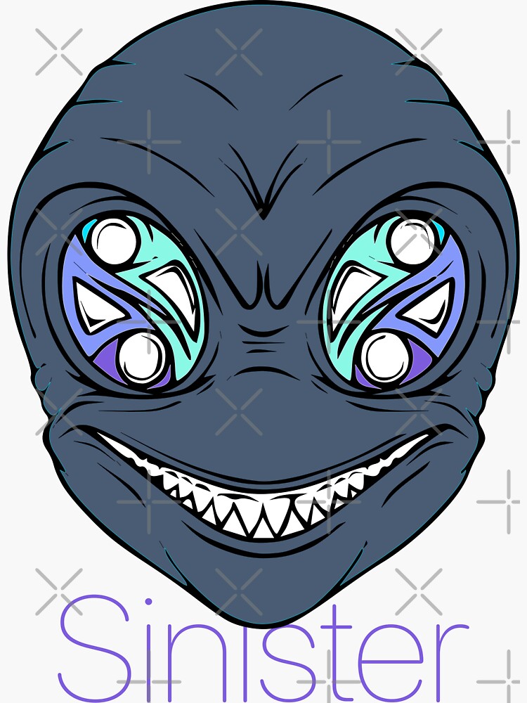 "Sinister " Sticker for Sale by RDandI | Redbubble