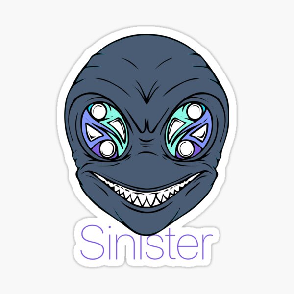 "Sinister " Sticker for Sale by RDandI | Redbubble
