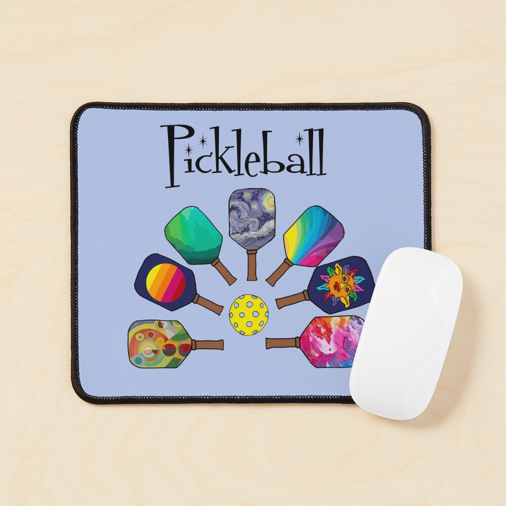"Fun Artistic Pickleball Paddles Sports" Sticker for Sale by ...