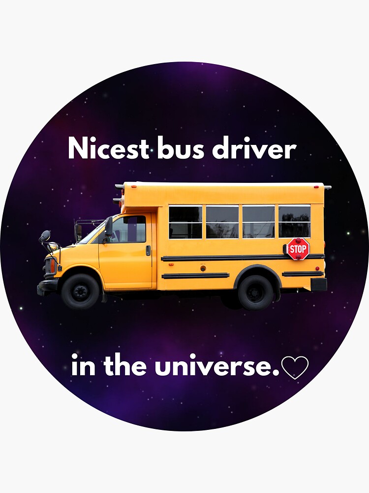 "School Bus Cute Gift for bus drivers" Sticker for Sale by ...