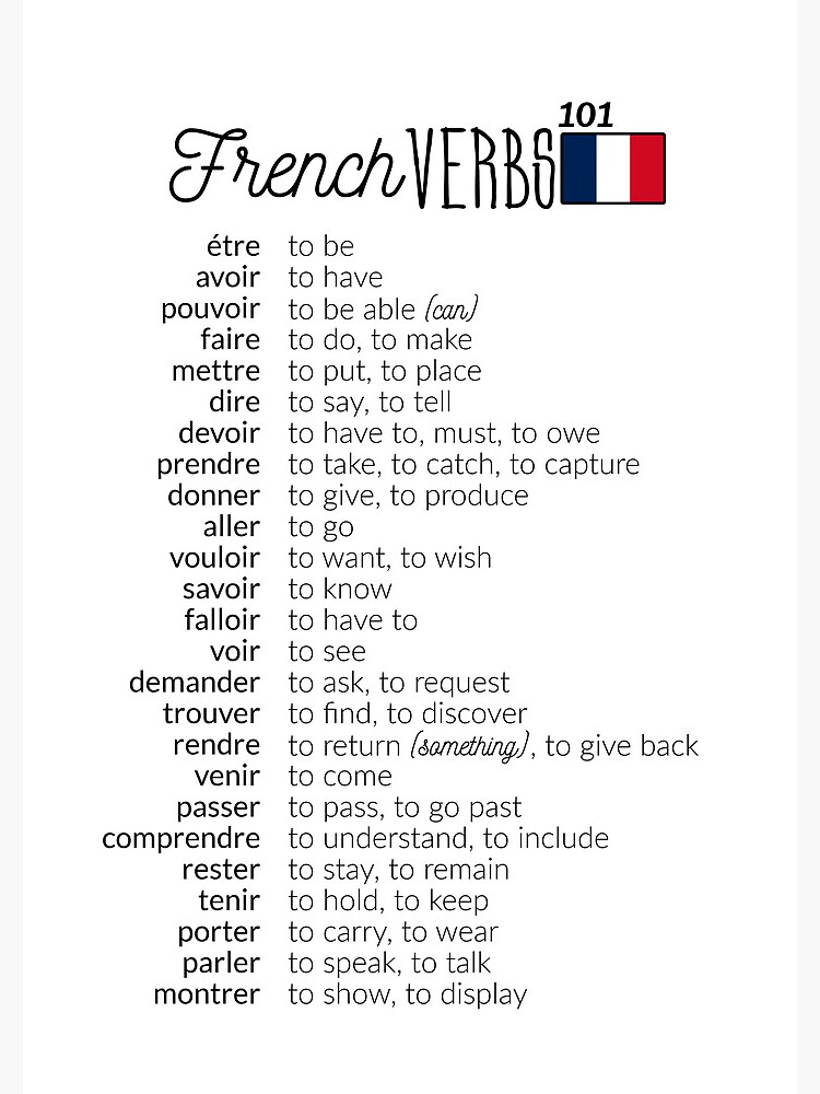 "French Verbs, learn French, cheat-sheet" Journal for Sale by ...