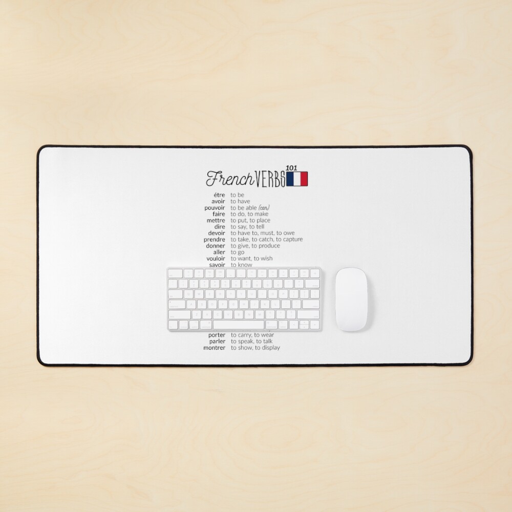 "French Verbs, learn French, cheat-sheet" Art Board Print for Sale by ...