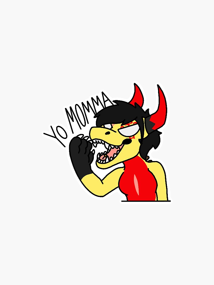 Yo Momma Sticker By Dragorawthunder Redbubble