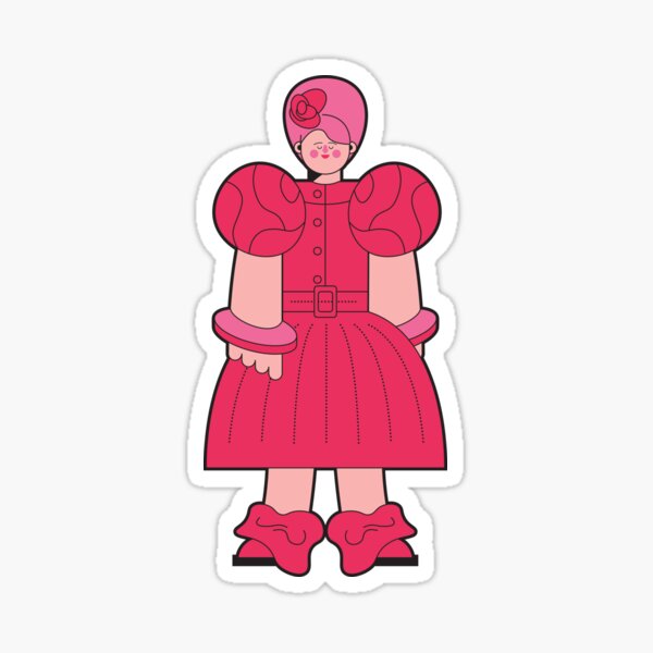 "Red Lady" Sticker for Sale by dmitrysytnikov | Redbubble