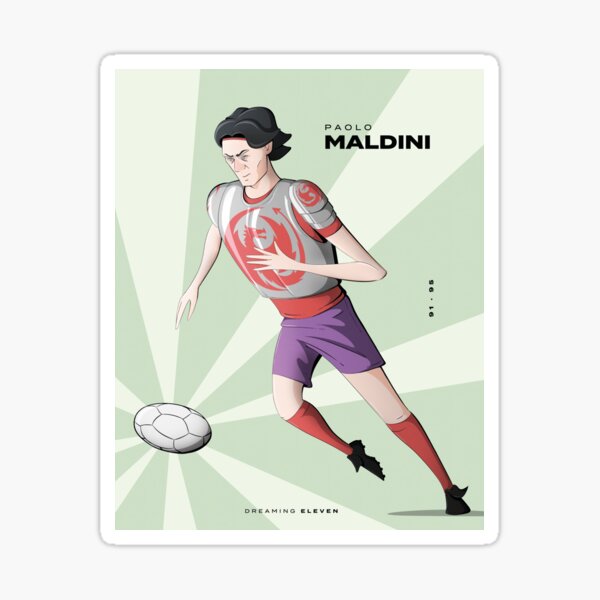 "Paolo Maldini" Sticker by DreamingEleven | Redbubble