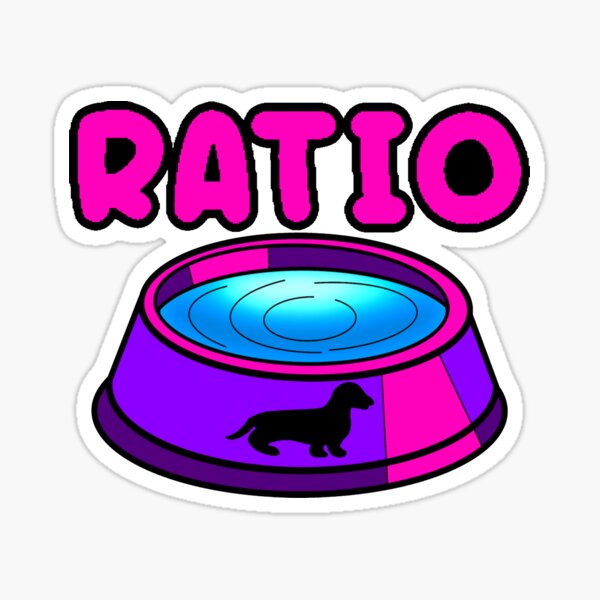 "Ratio" Sticker for Sale by CutestWieners | Redbubble