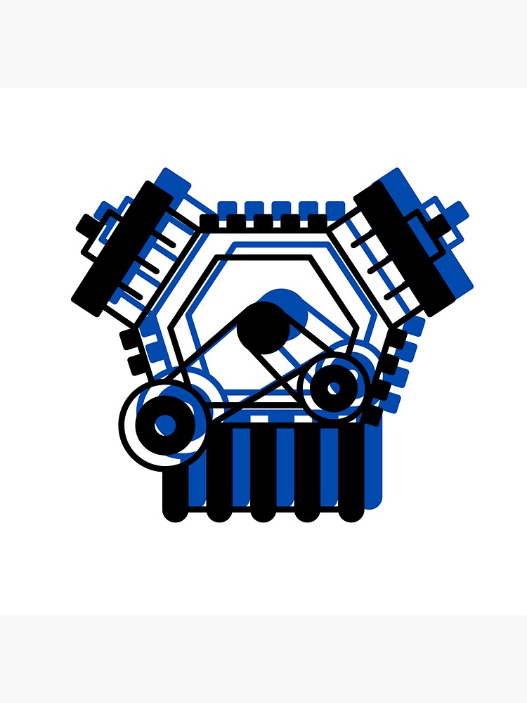 "V2 engine" Sticker by Vilok25 | Redbubble