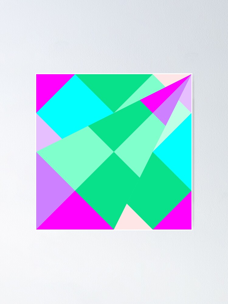 "Green Checker with Purple Arrow Pattern" Poster for Sale by ...