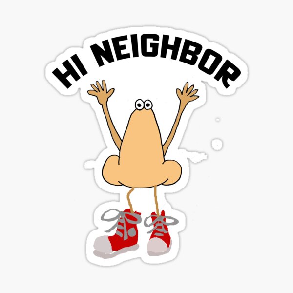 "Funny Nosy Neighbor Satire" Sticker by naturesfancy | Redbubble