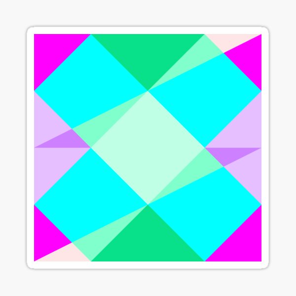 "Diagonal Green and Cyan Checkered Pattern" Sticker for Sale by ...