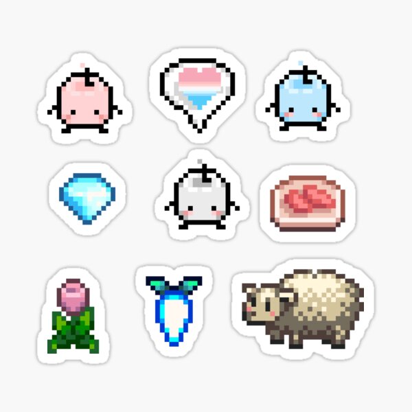"Stardew Valley Transgender Pride Junimo Set" Sticker for Sale by ...