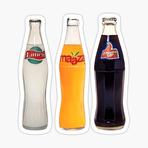 "Limca x Maaza x Thums Up " Sticker by rradiobombayy | Redbubble