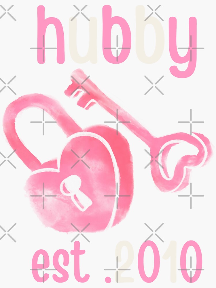 "Hubby EST 2010" Sticker by matchingcouples | Redbubble