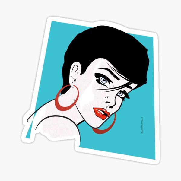 "Pop Art Beautiful Comic Style Connie" Sticker for Sale by azoid ...