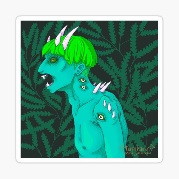 "Anime Demon Monster Boy" Sticker for Sale by turmkauw | Redbubble