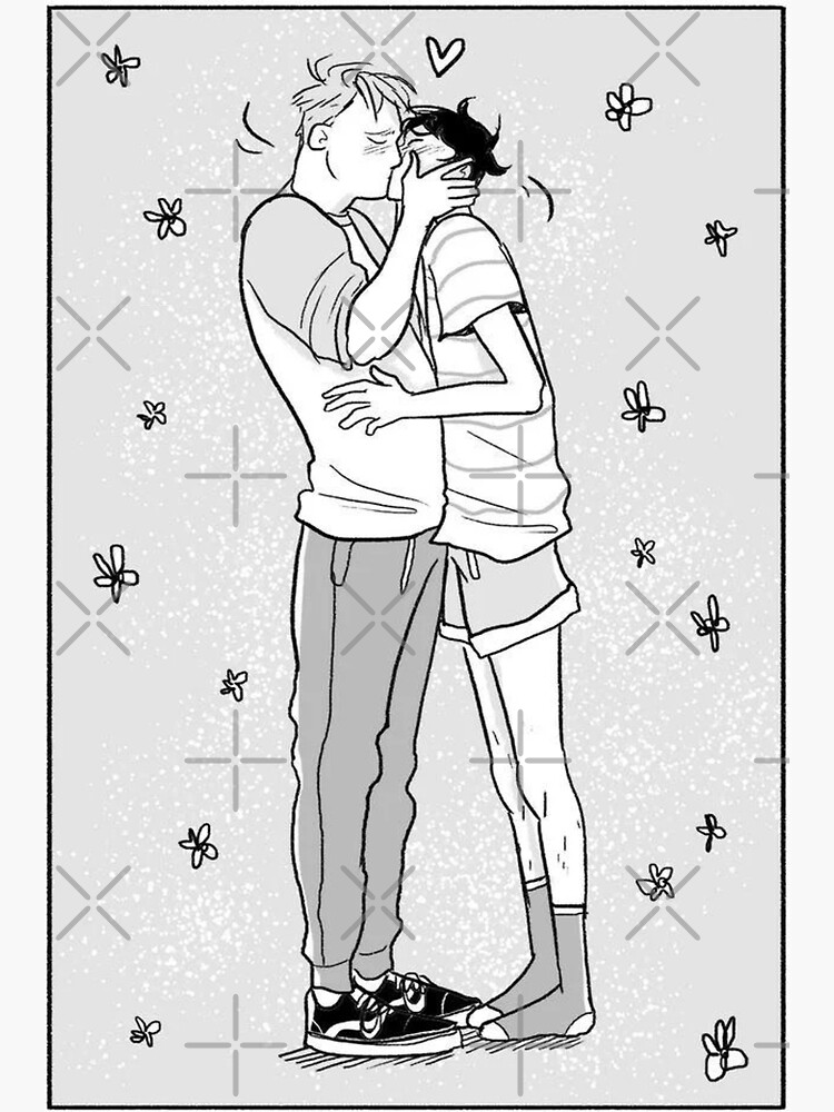 "Heartstopper Nick and Charlie kiss" Canvas Print by creativemaster1 ...