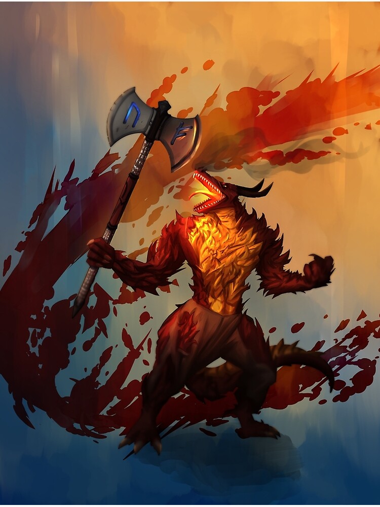 DnD - Dragonborn Barbarian Premium Matte Vertical Poster sold by Enrico ...