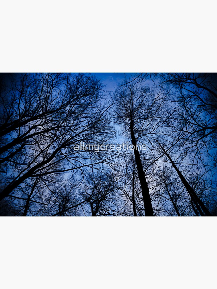 "Blue Trees Sky View" Sticker by allmycreations | Redbubble
