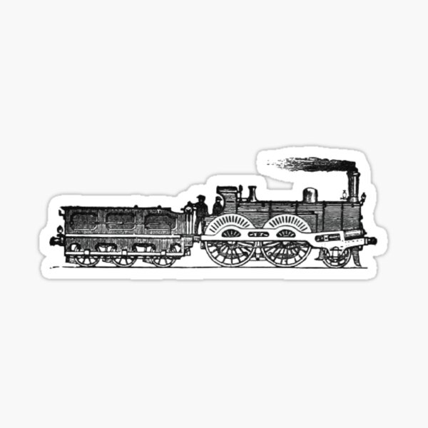 "Steam Locomotive" Sticker by kwbord | Redbubble