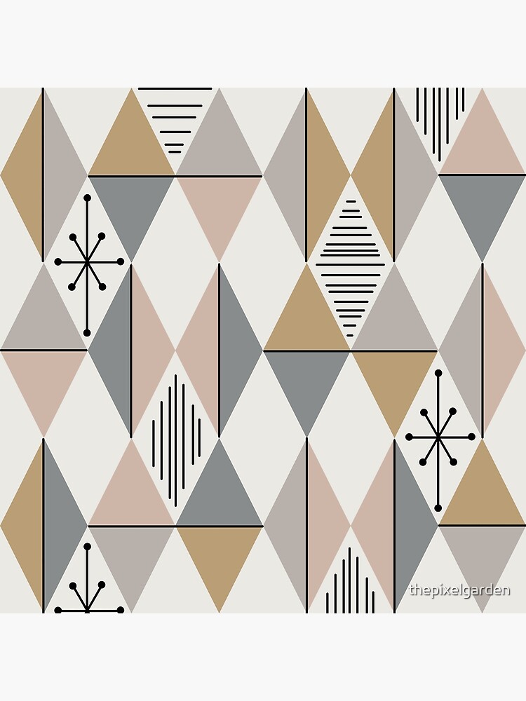 "Atomic Age Art Diamonds Light Silver Gold" Poster for Sale by ...