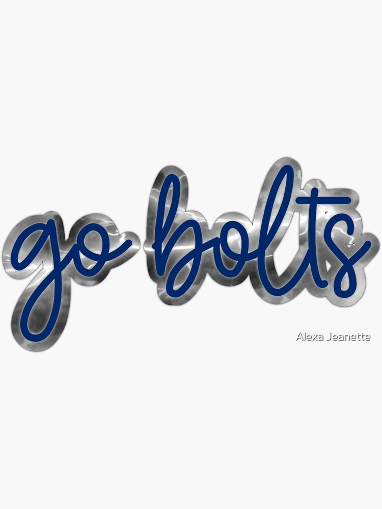 "Go Bolts Lightning Calligraphy" Sticker for Sale by alexahilston ...